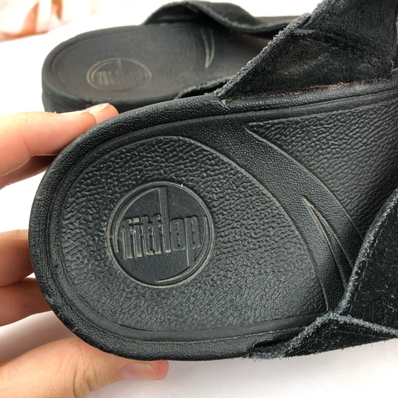 Fitflop | Shoes | Fit Flop Black Sandals Size Womens Leather | Poshmark